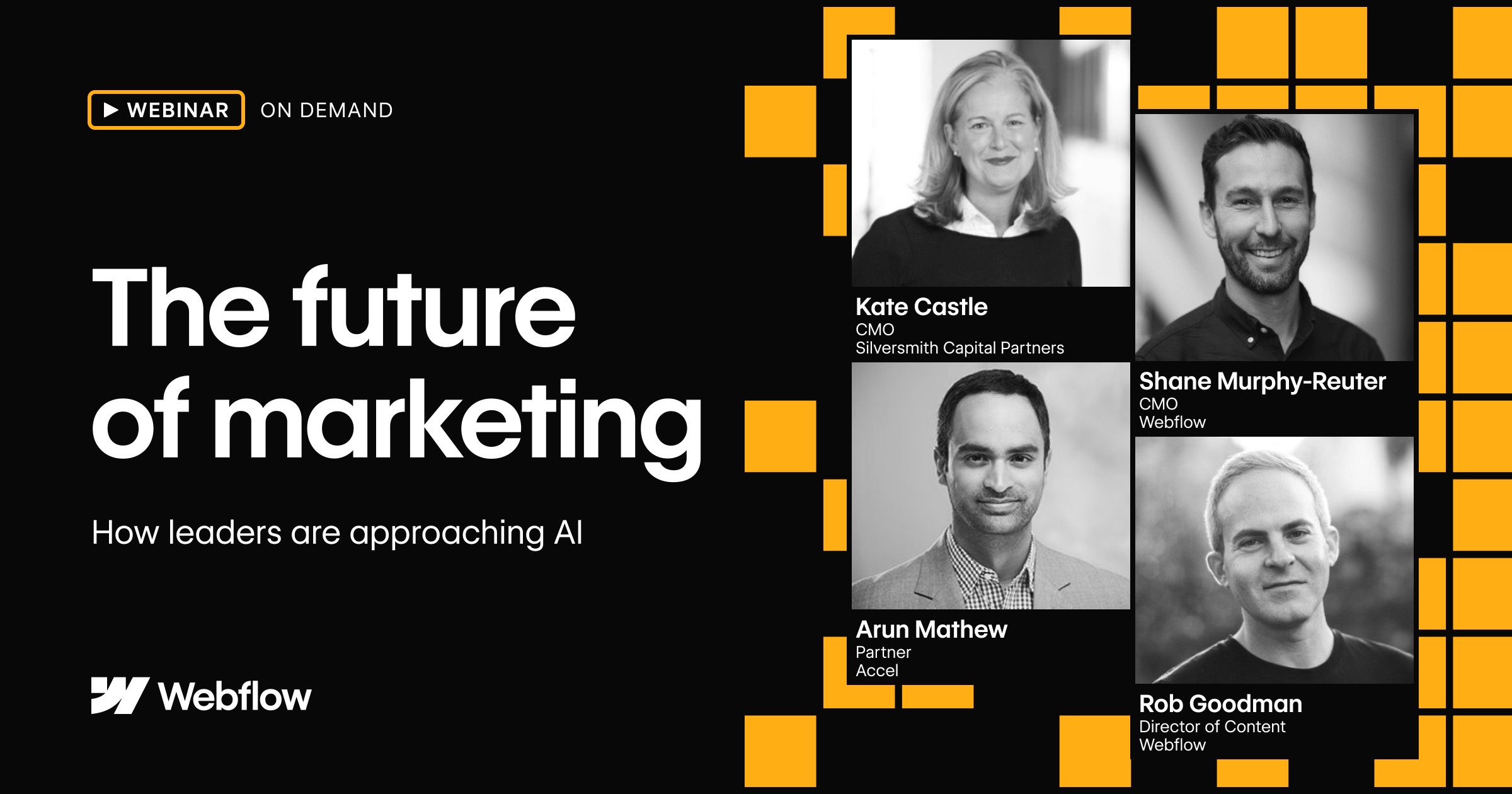 The future of marketing: How leaders are approaching AI | Webflow Webinars