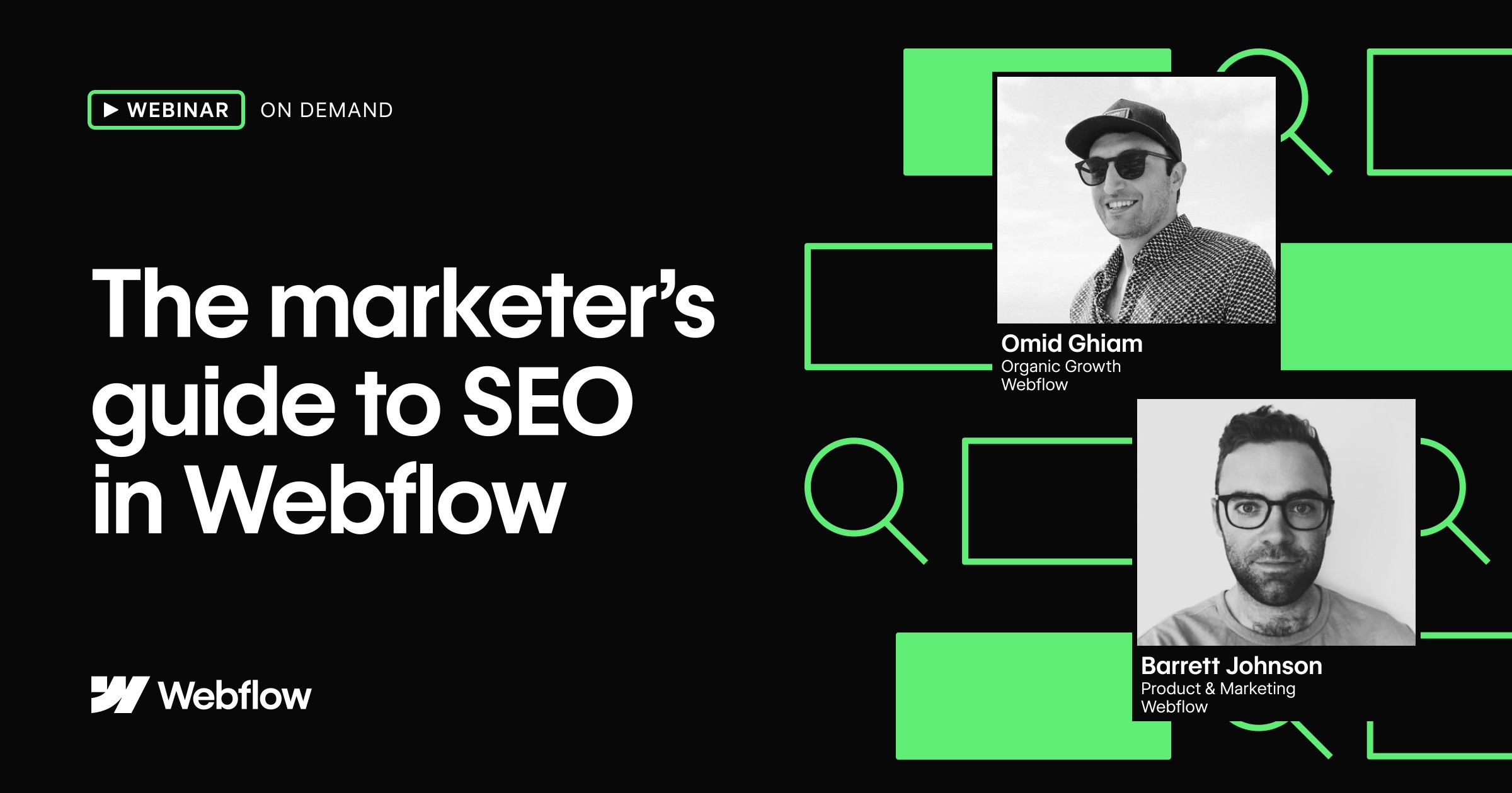The marketer’s guide to SEO in Webflow | Webflow Webinars