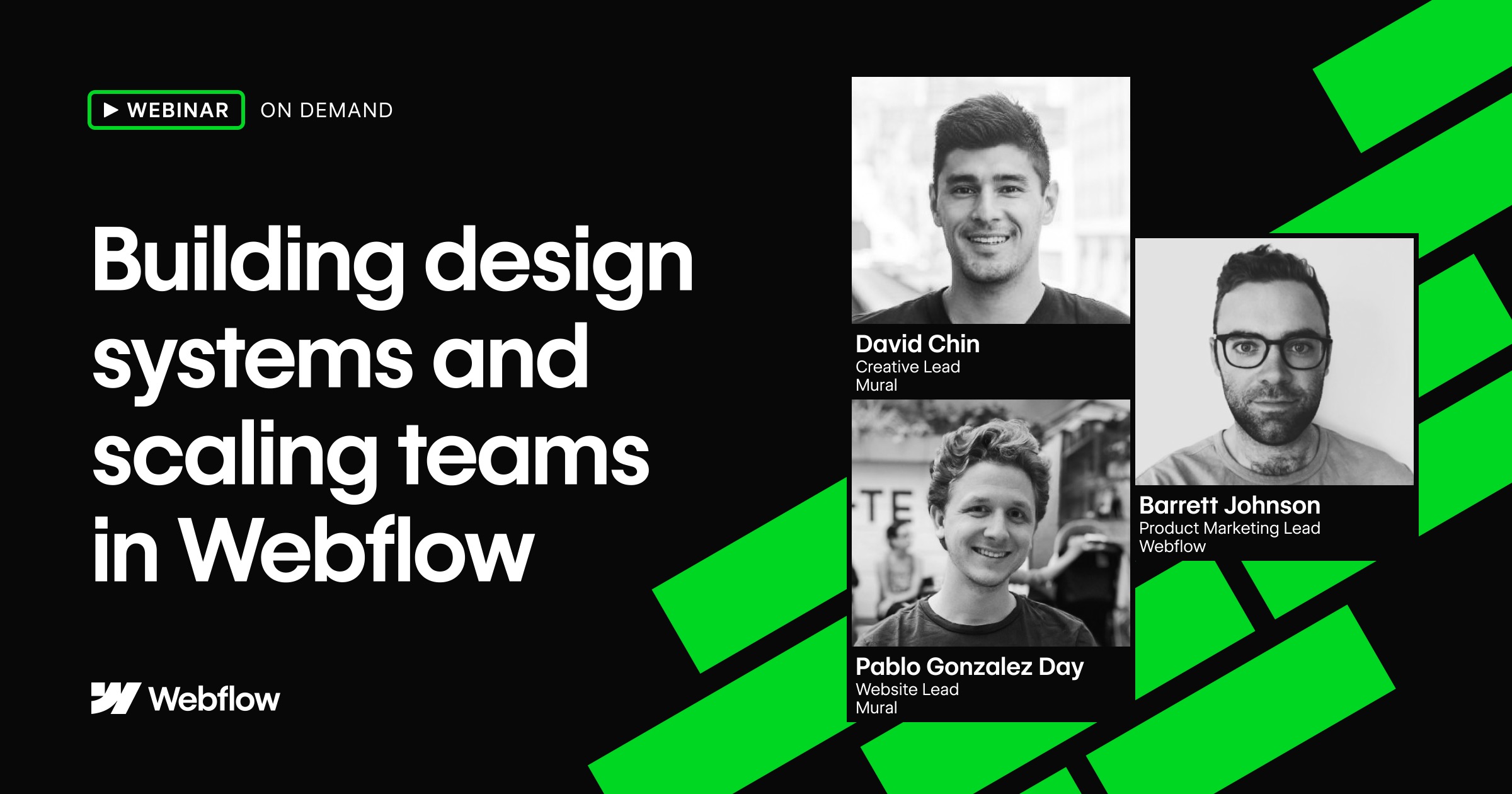 Building design systems and scaling teams in Webflow | Webflow Webinars