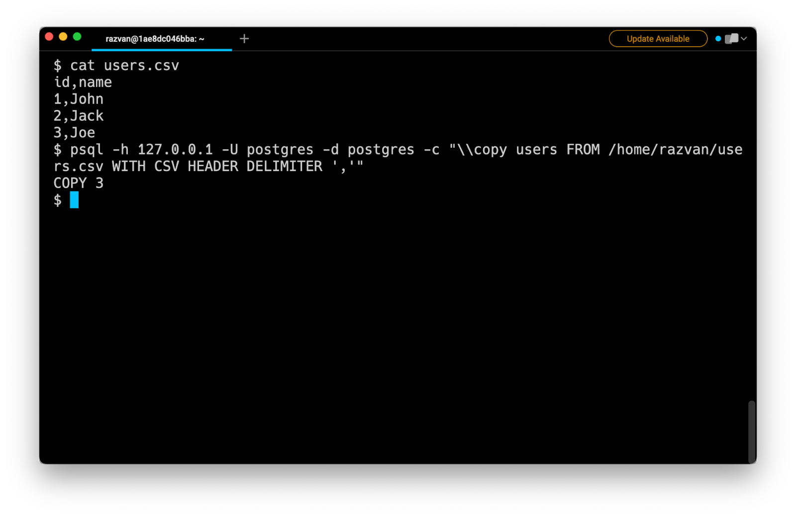 How To Import A CSV Into A PostgreSQL Database