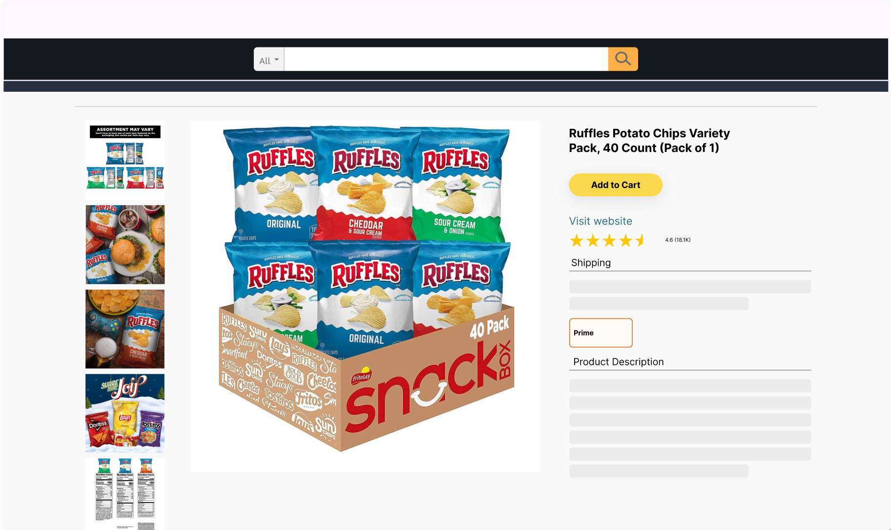 VIZIT | Chips PDP Spotlight: Ruffles Potato Chips Variety Pack