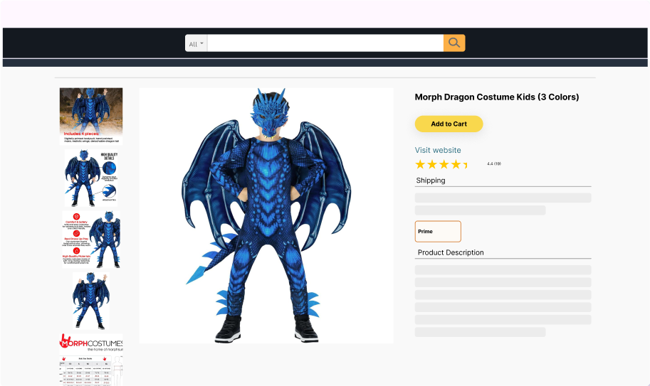 VIZIT | Kids’ Costumes PDP Spotlight: Morph Dragon Costume