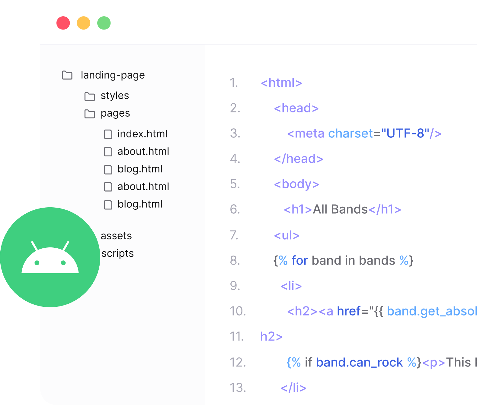 Android - Codely X - Webflow Ecommerce website template