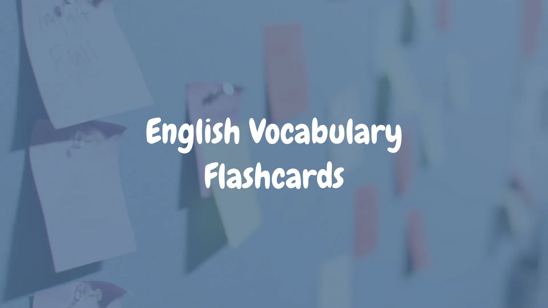 English Vocabulary Flashcards Template