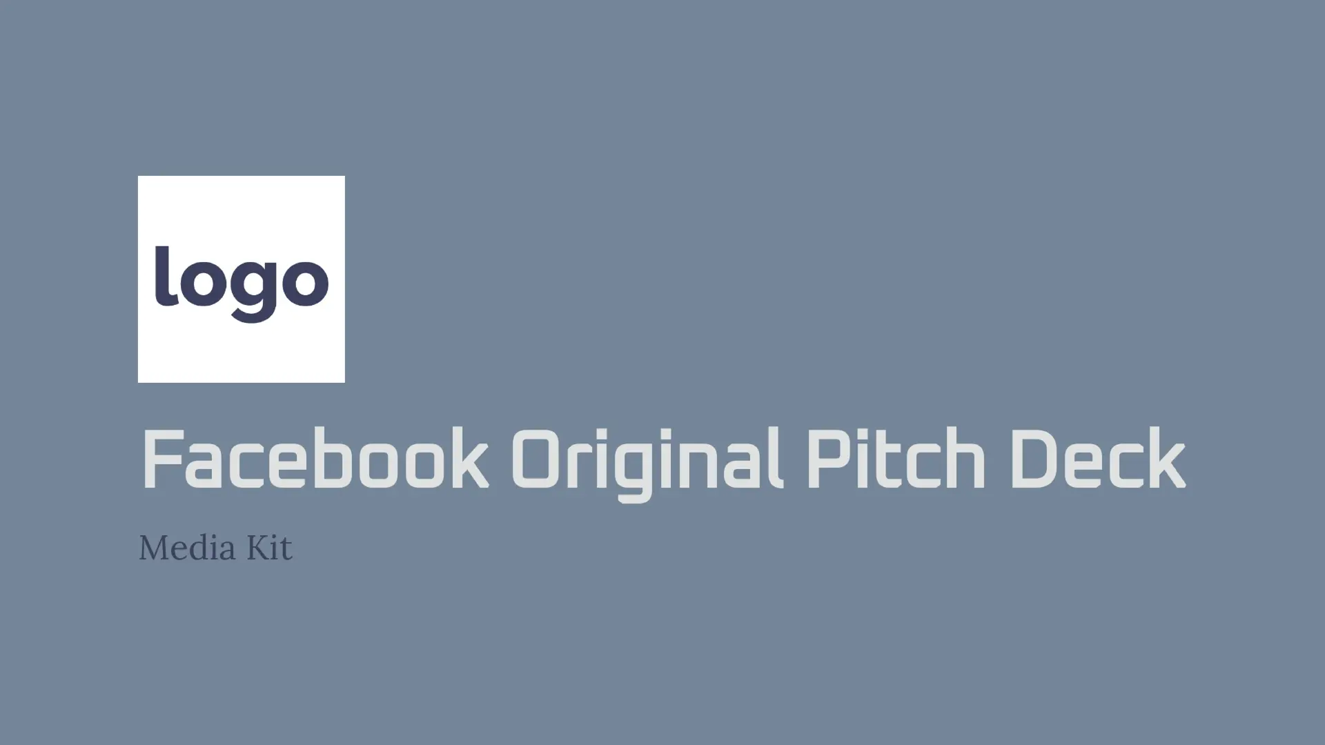 Facebook Pitch Deck Template