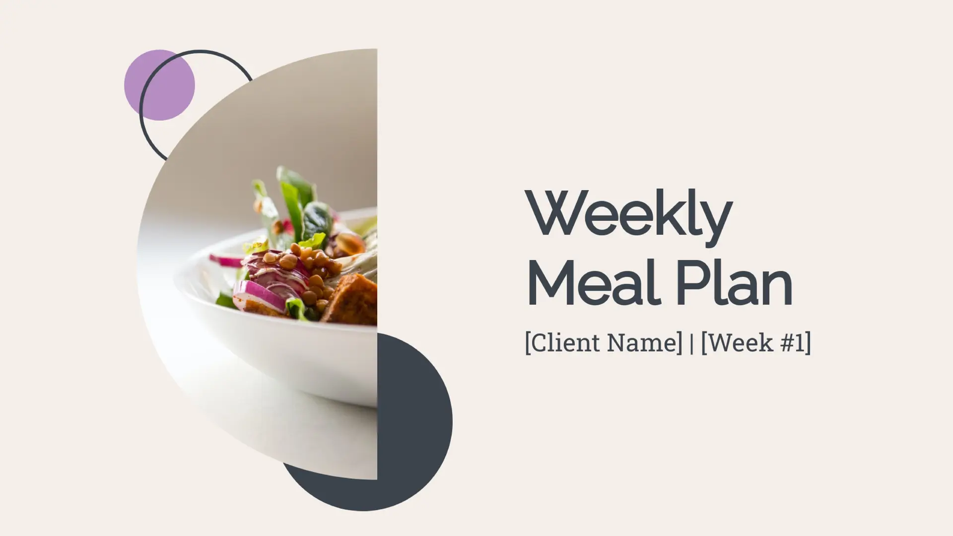Meal Planning Introduction Template