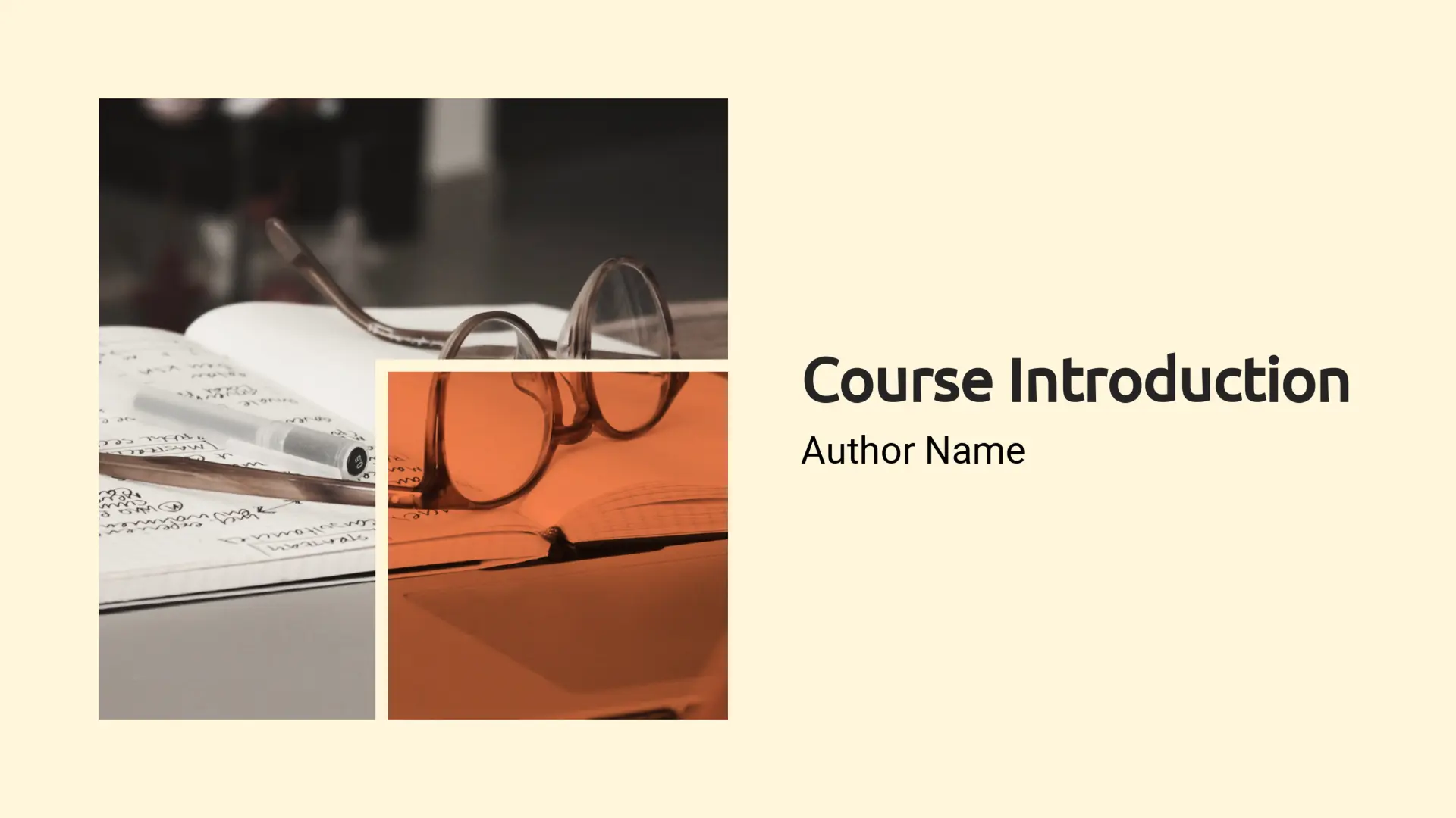 Online Class Template