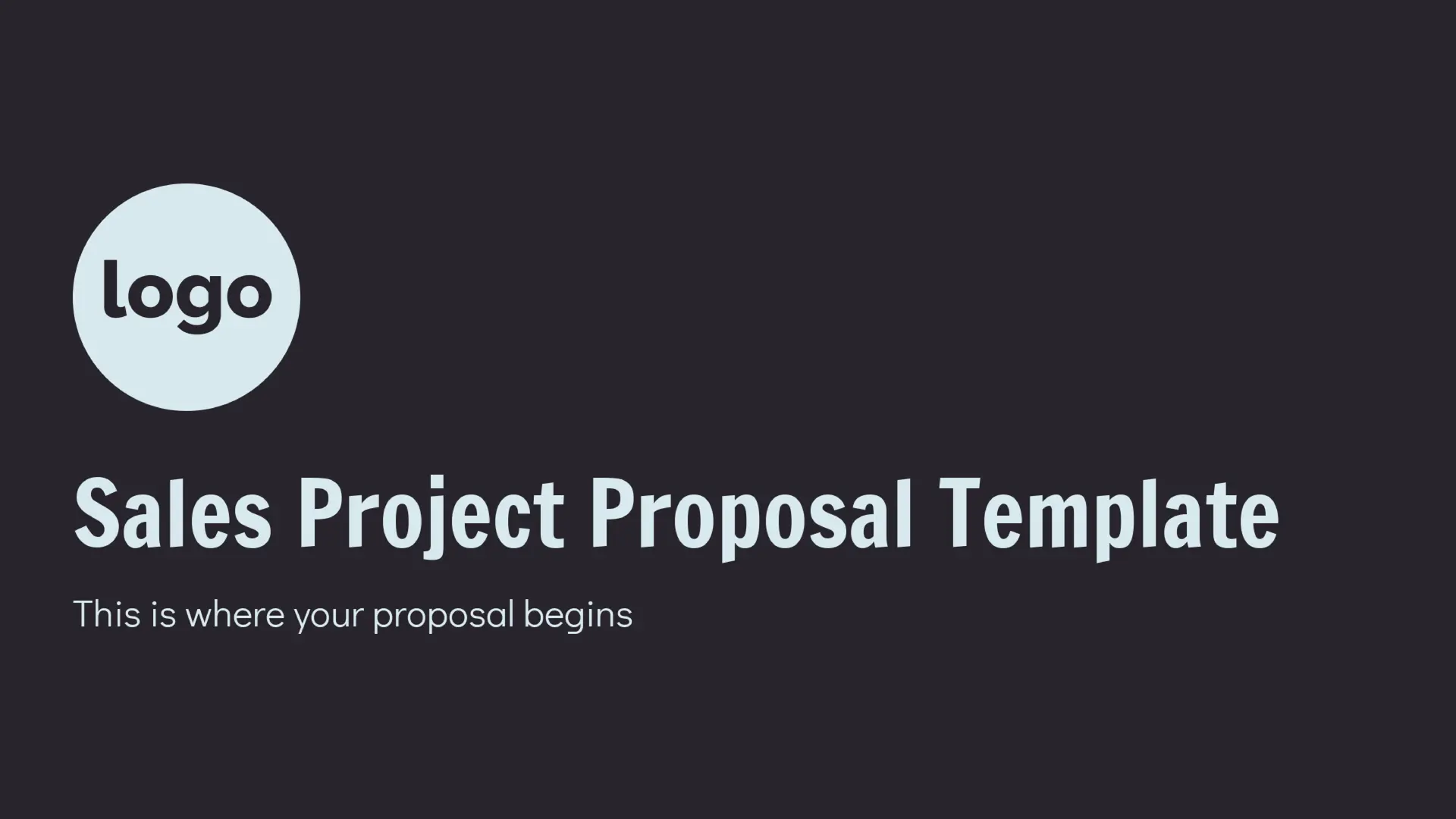 Sales Project Proposal Presentation Template