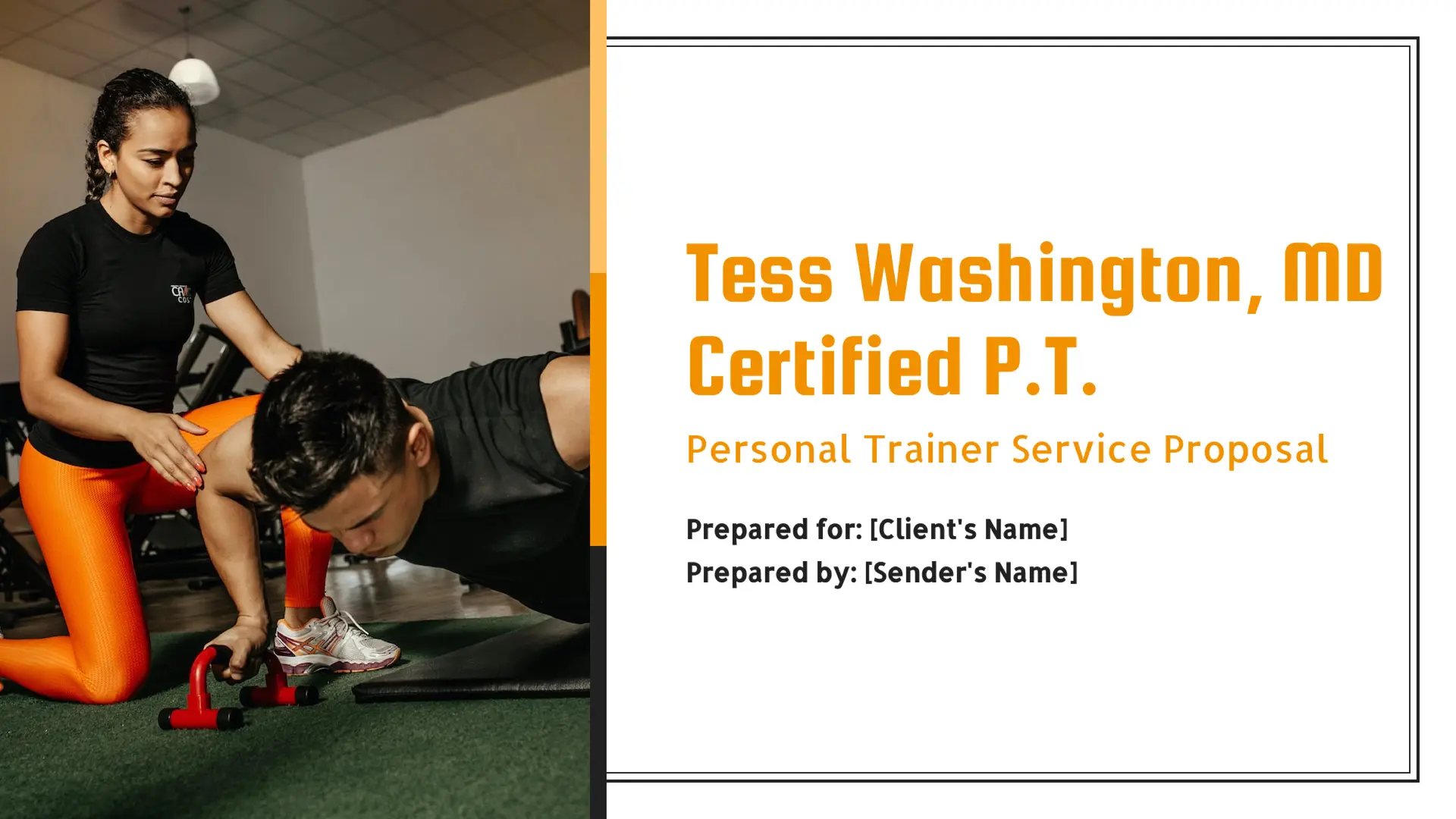 Personal Trainer Proposal Template