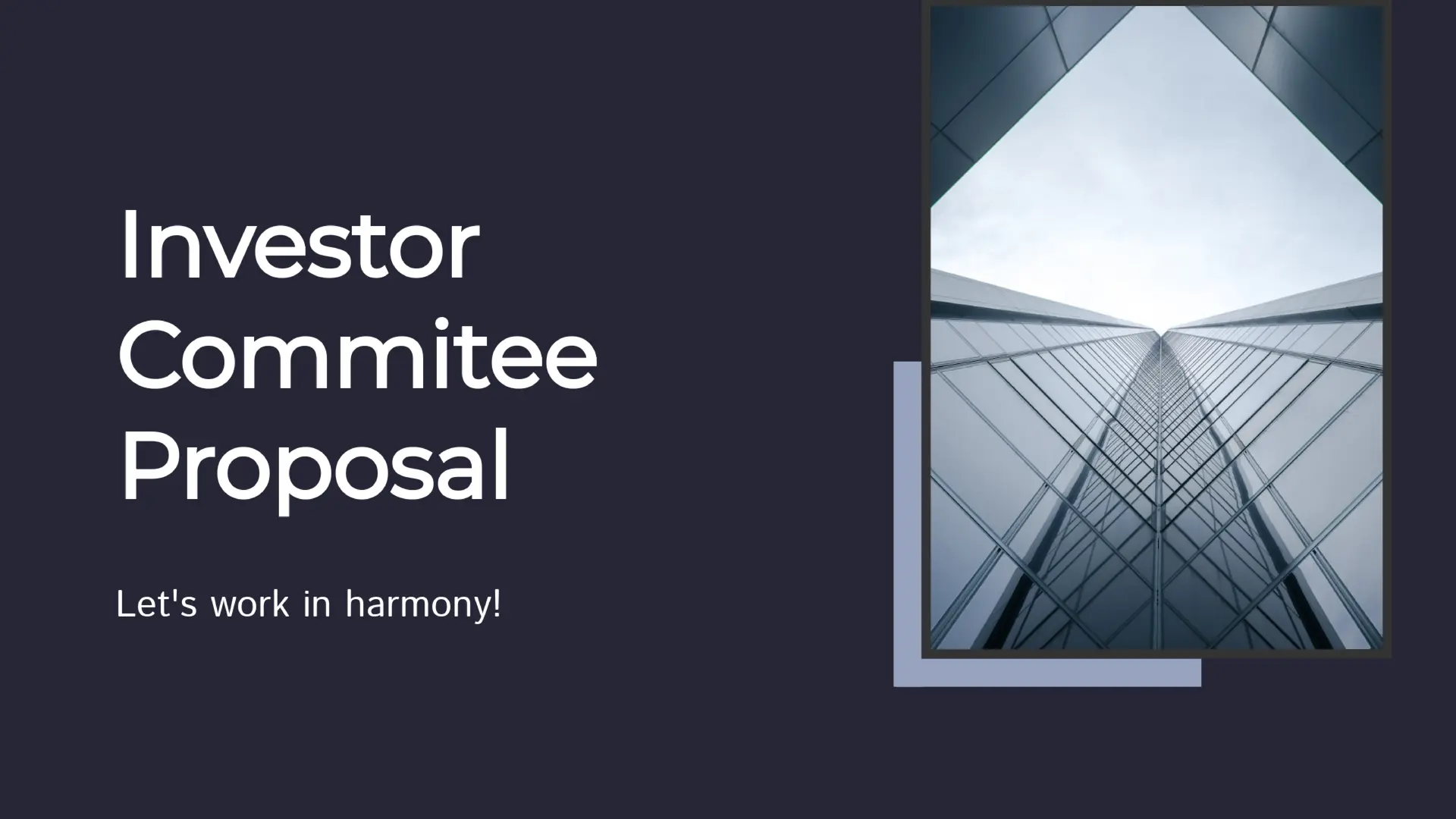 Investor Commitee proposal