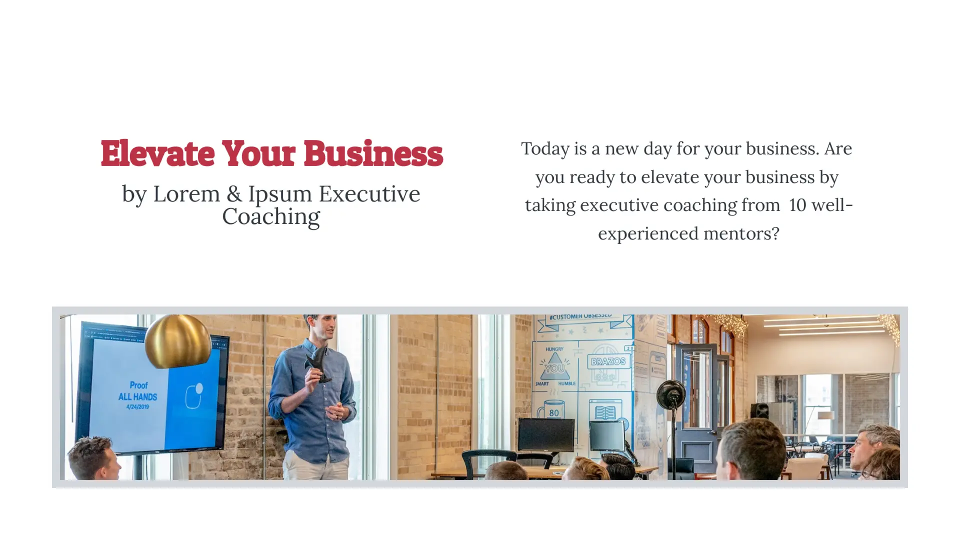 Executive Coaching Proposal Template