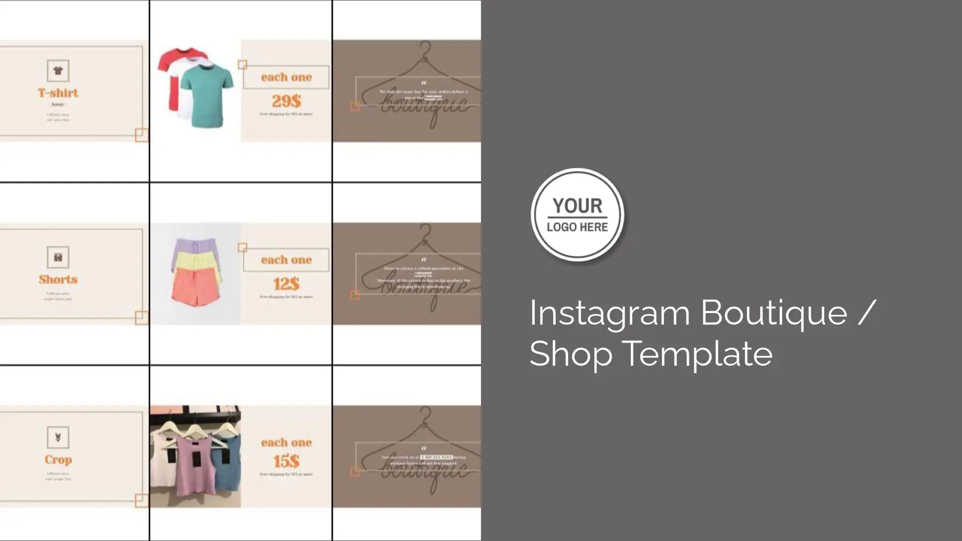 Instagram Boutique or Shop Template