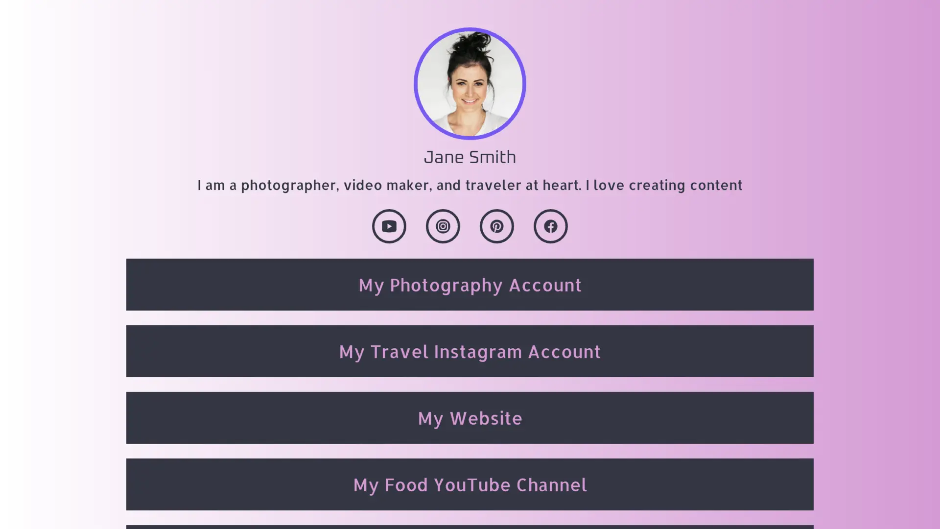 Video Maker Bio Link Template