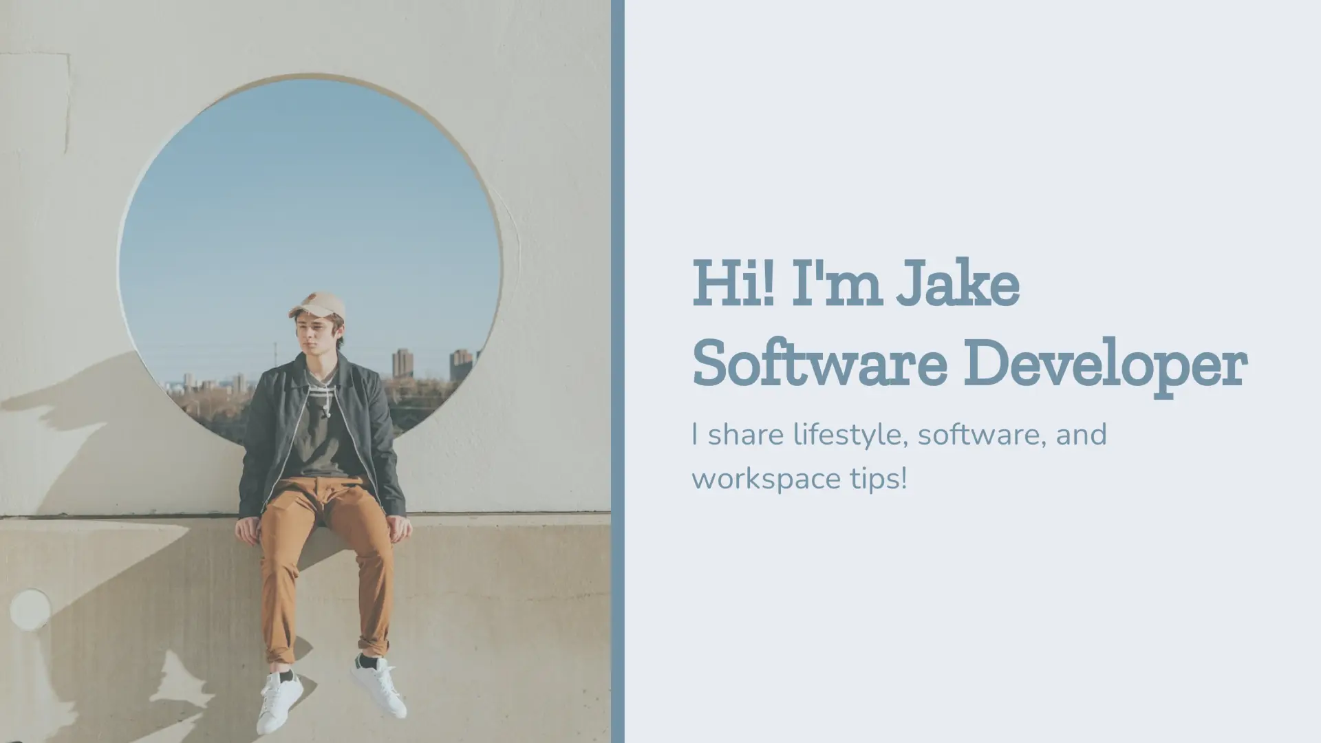 About Me Presentation Template for Software Developers