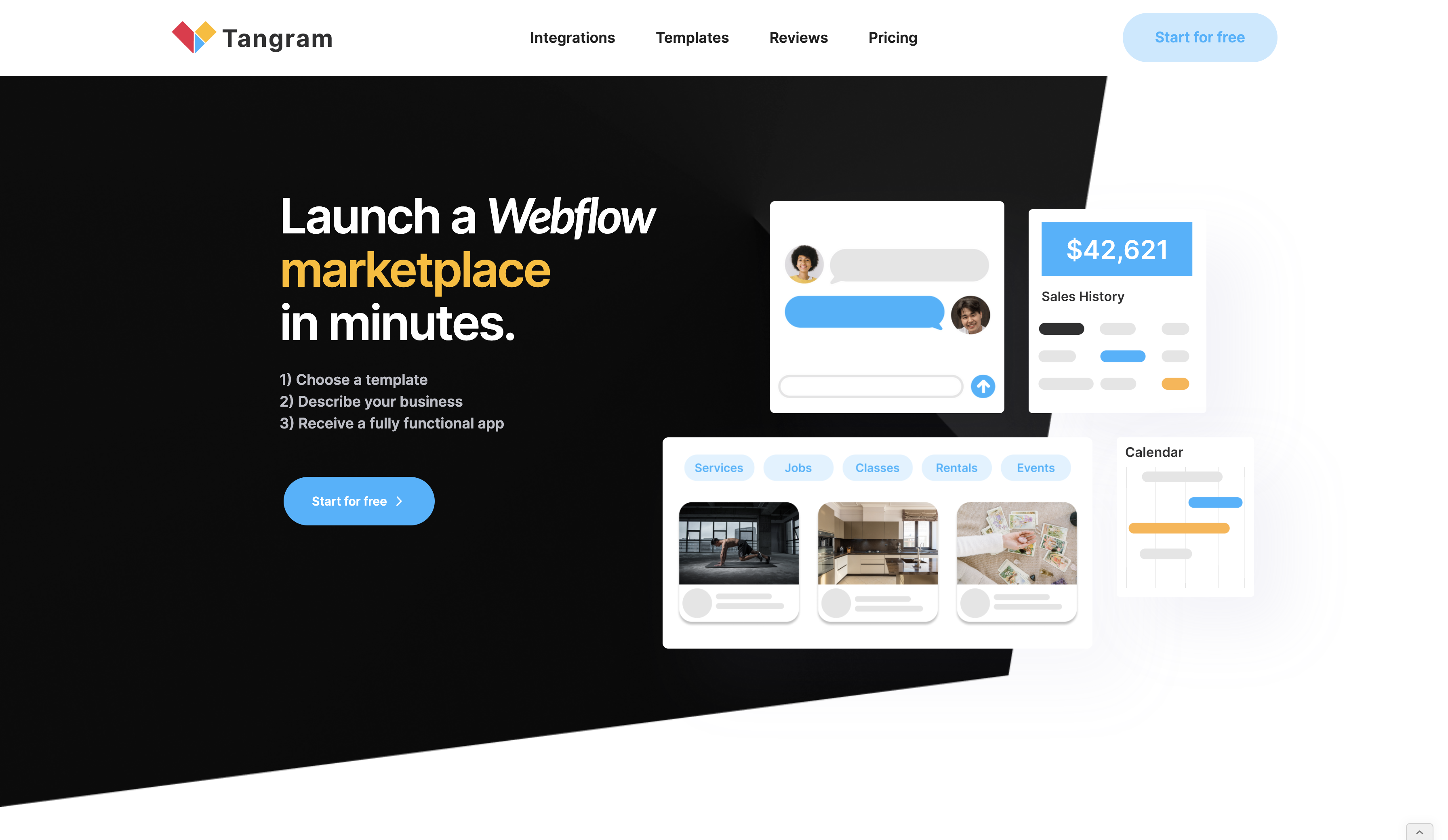 Launch your online marketplace in minutes - Tangram