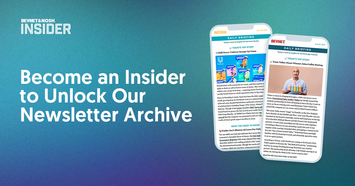 BevNET & NOSH Newsletter Archive