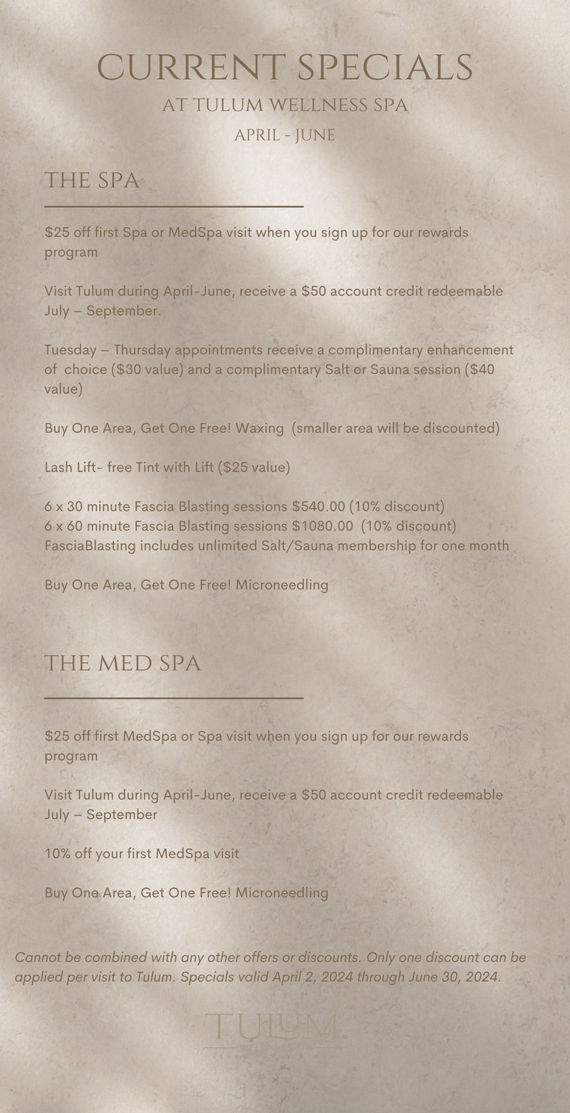 Houston Spa MedSpa Specials | Tulum Wellness Spa