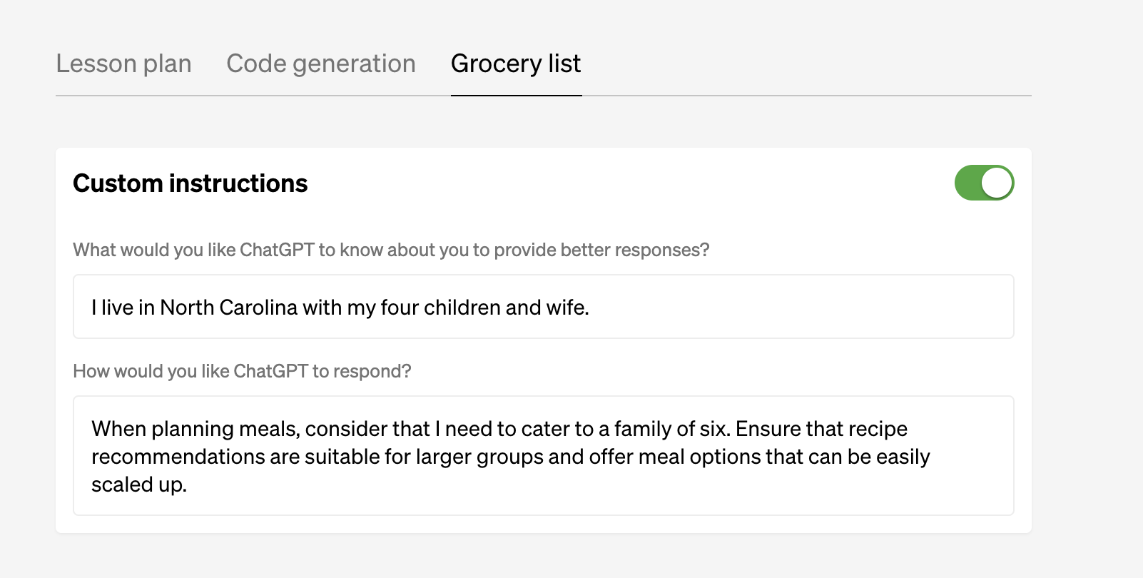 Create a Persona with ChatGPT Custom Instructions