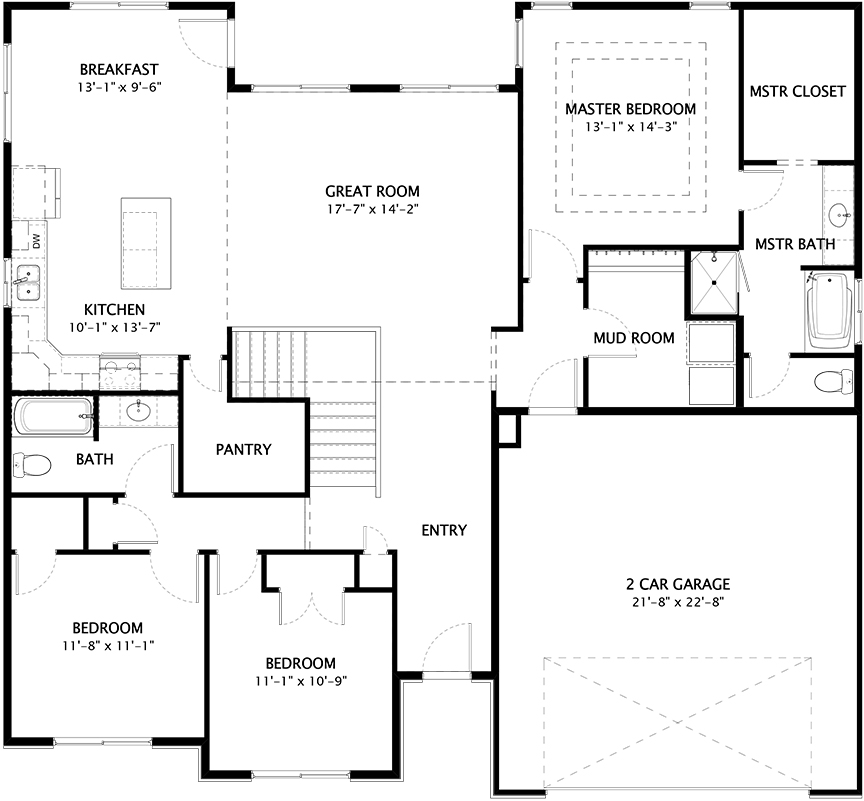Atlas - Rambler home plan from Sierra Homes