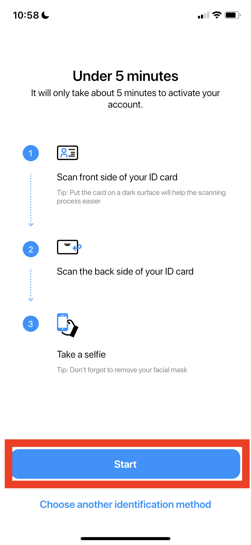 Sign up with Wonder App