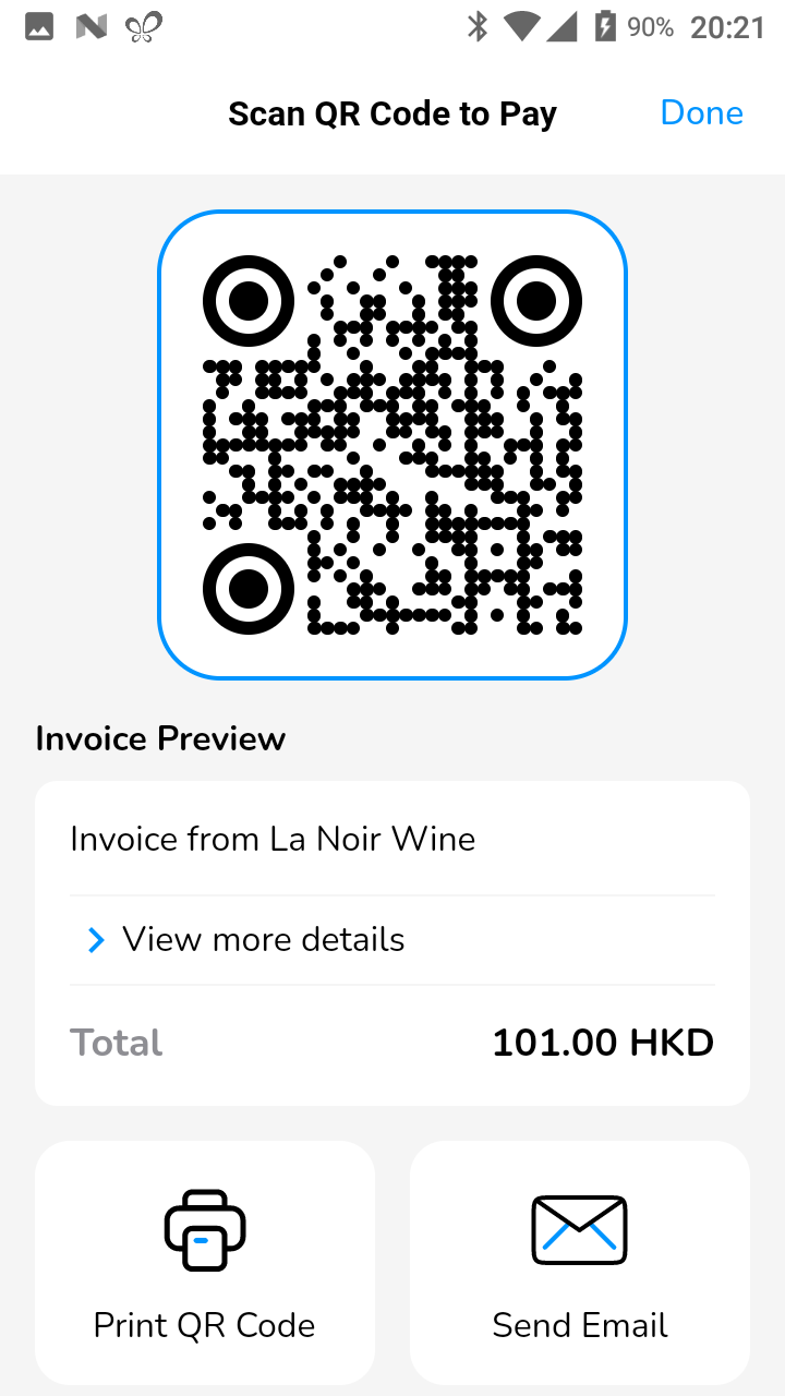 Create an Invoice with QR Code