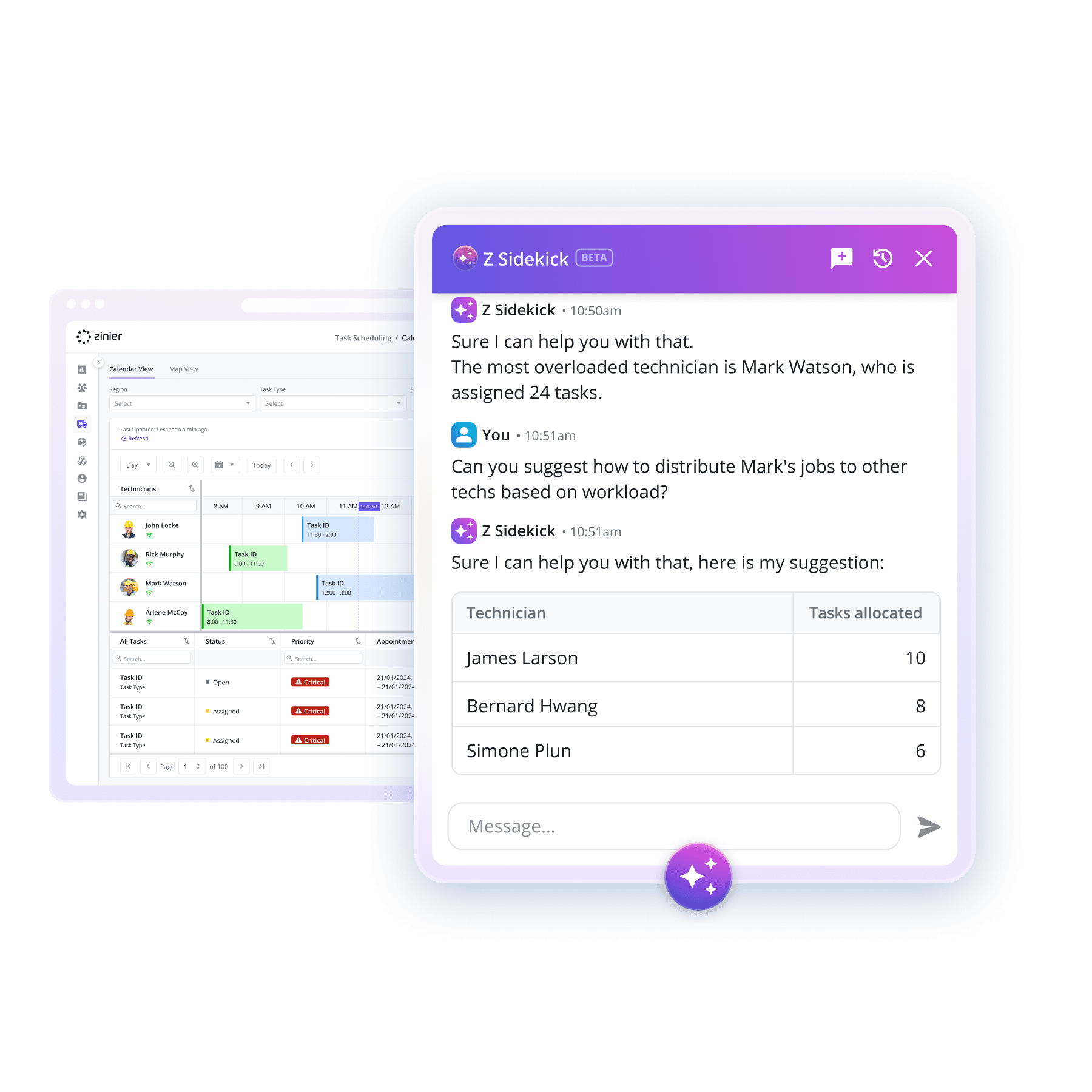 Zinier | No-code customizable field service management software