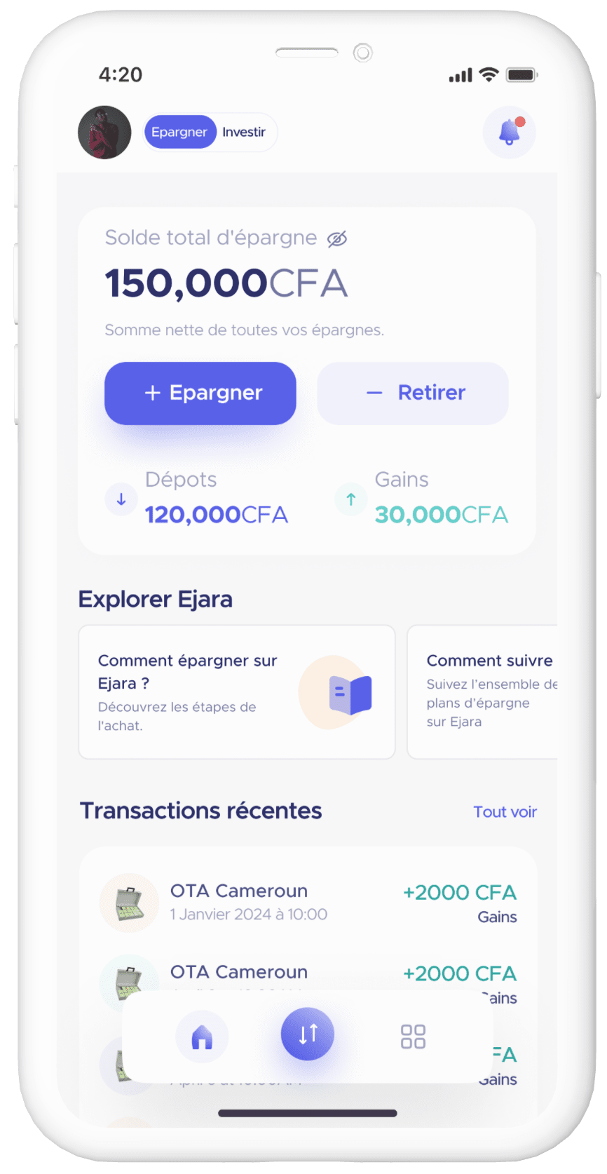 Ejara - Investir et Épargner dès 1000 CFA en Afrique.