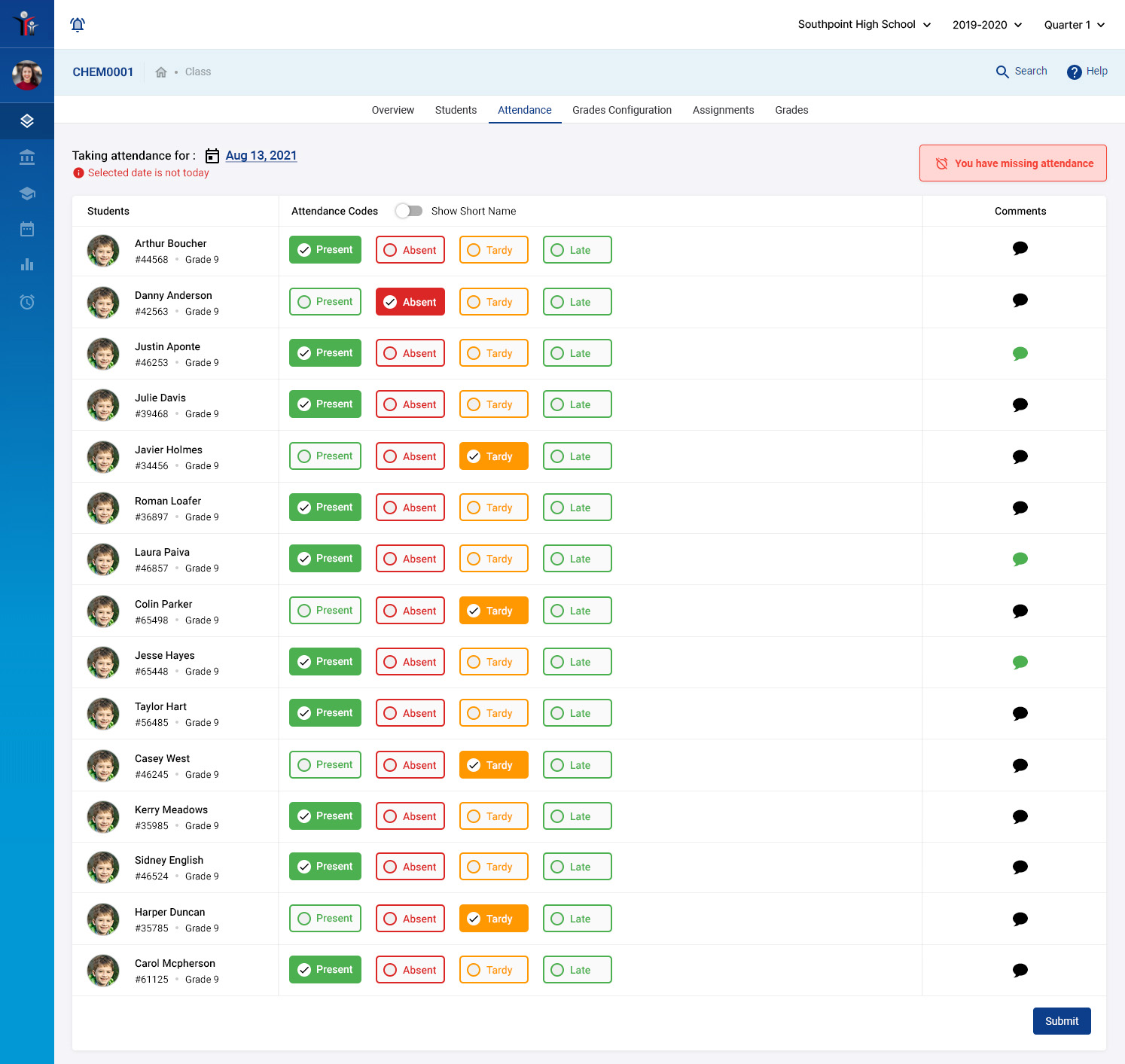Accurate Student Attendance Tracking | Student Information System Attendance Feature
