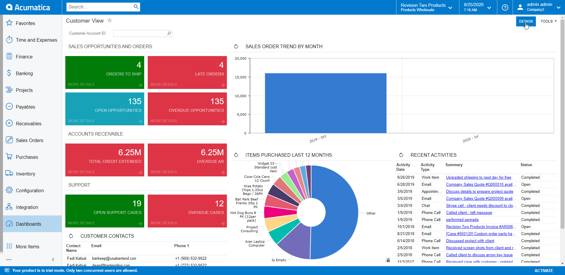 How to Embed a Widget On An Acumatica Dashboard