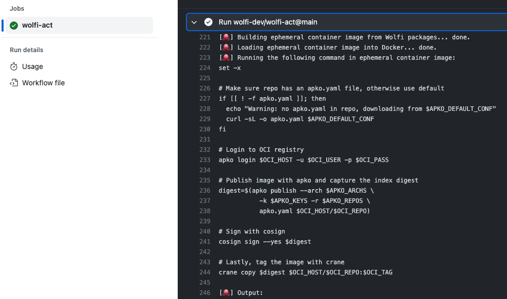 wolfi-act: Dynamic GitHub Actions from Wolfi packages