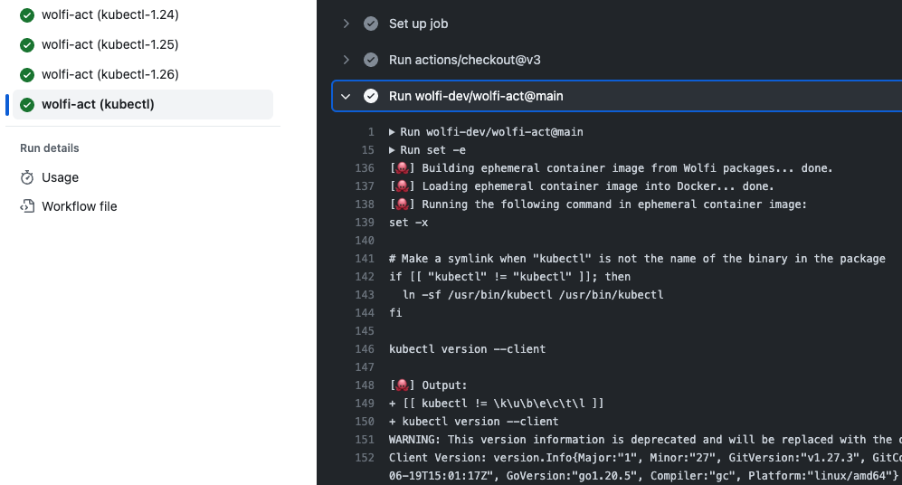 wolfi-act: Dynamic GitHub Actions from Wolfi packages