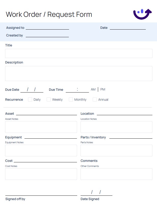 Work Order Form | Xenia Templates