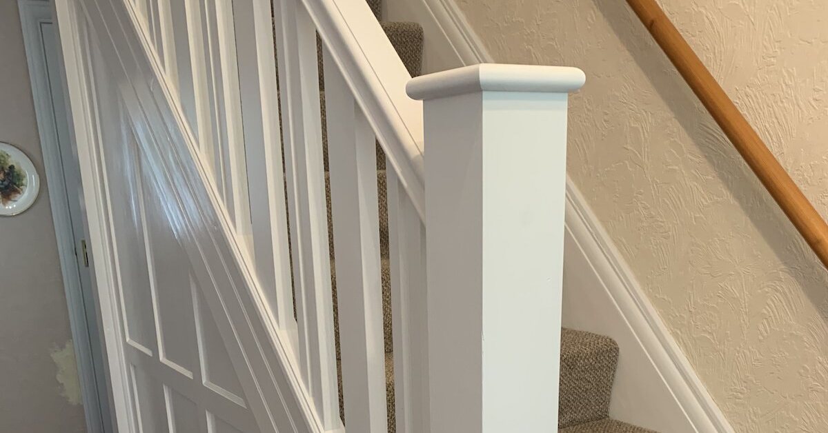 White Painted Solid Oak Staircase Renovation With Custom Spindles | The ...