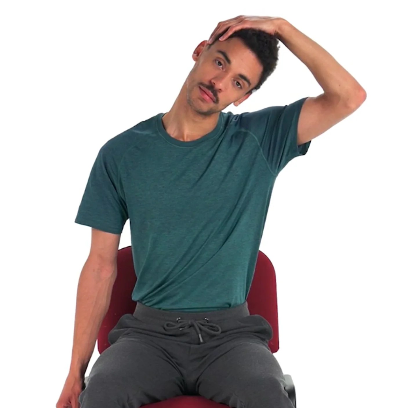 Step-by step guide to the upper trap stretch exercise