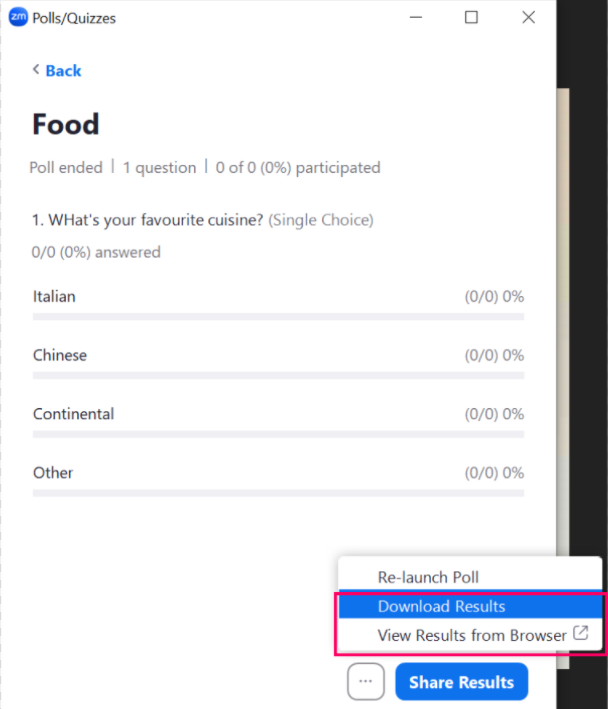 How to run a live poll in Zoom