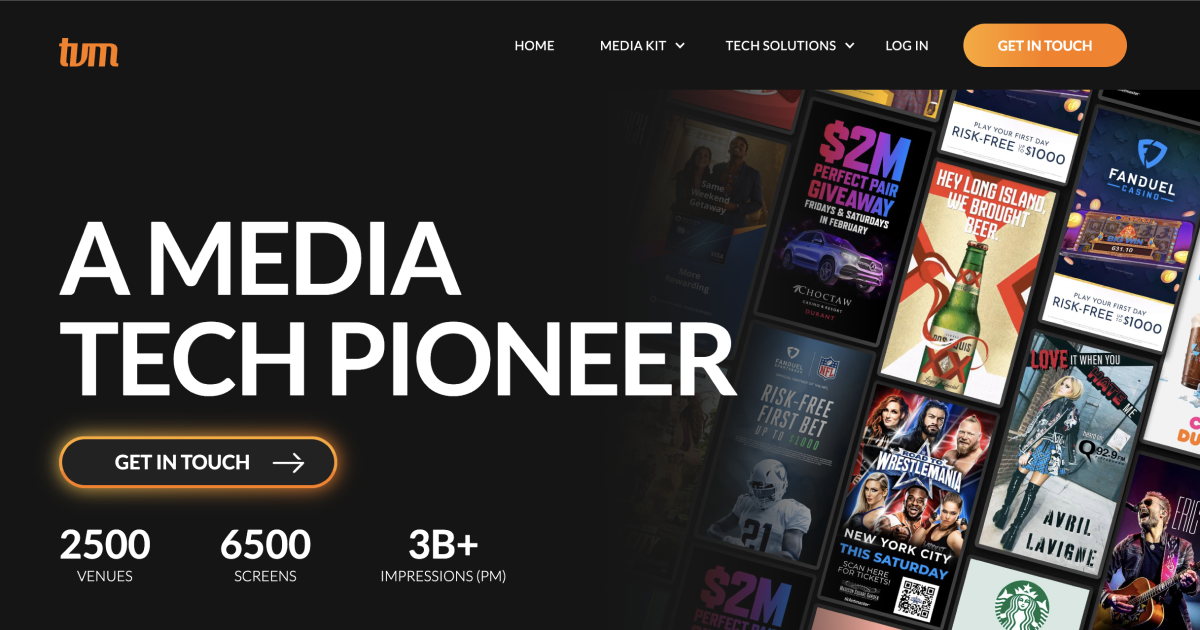 TVM Media | Programmatic DOOH Advertising for Bars & Restaurants