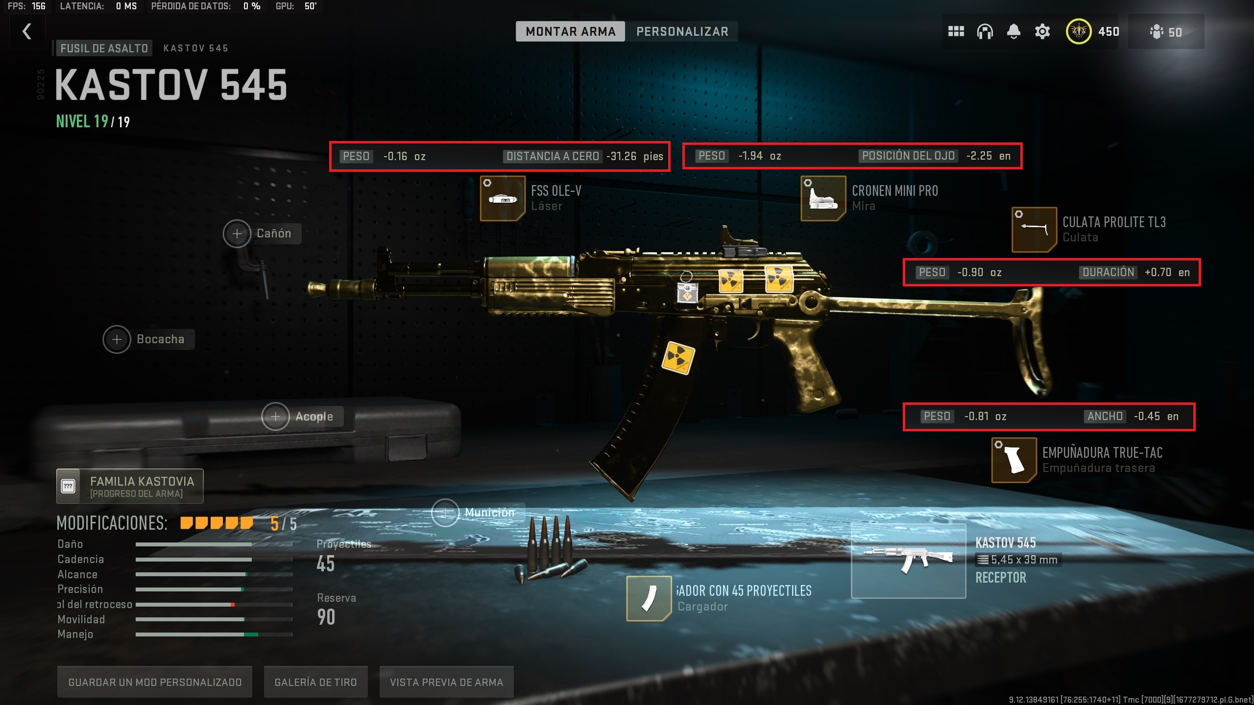 KASTOV 545 Modo subfusil mejor clase para Warzone 3