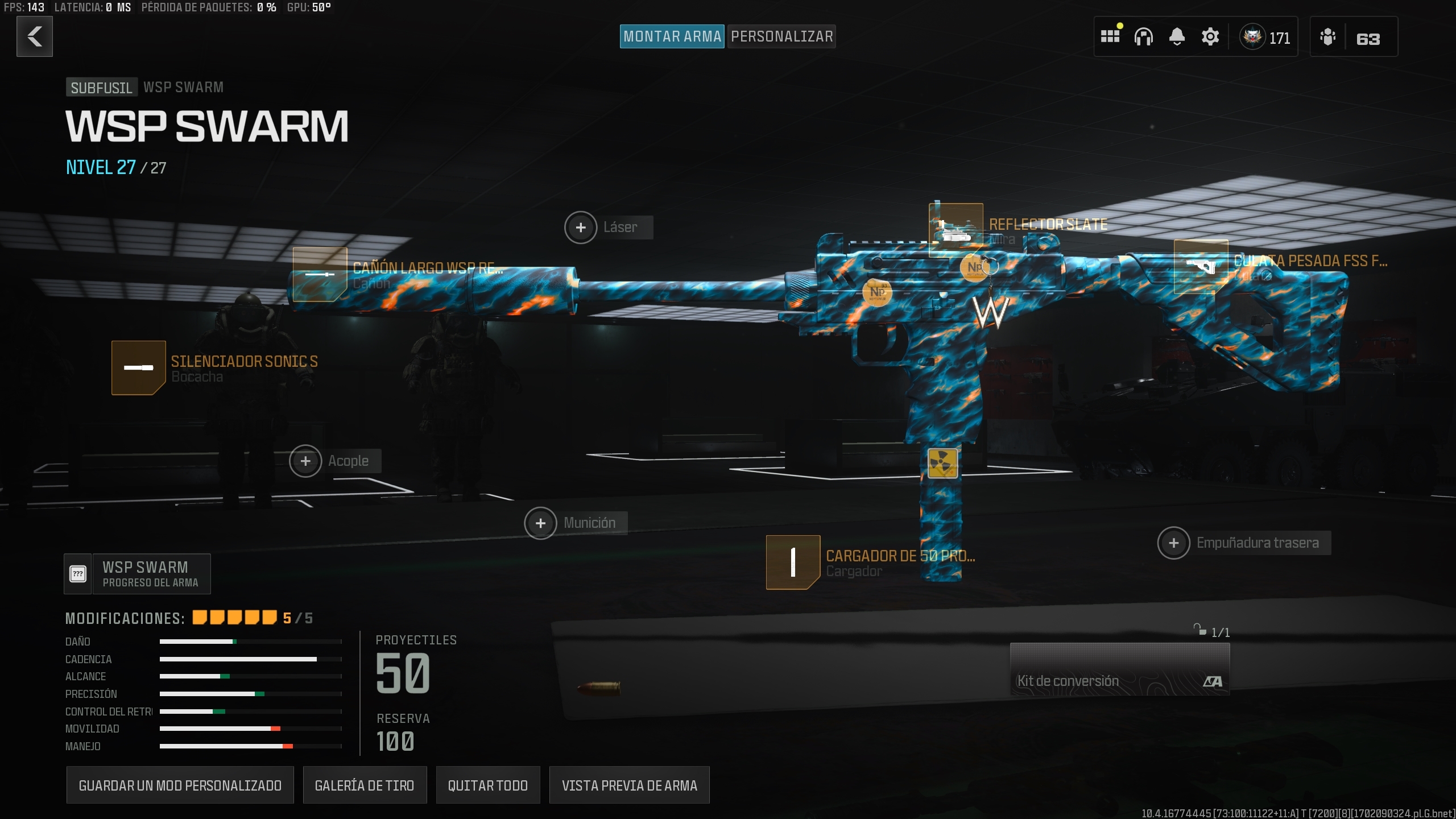 WSP SWARM mejor clase para Warzone 3
