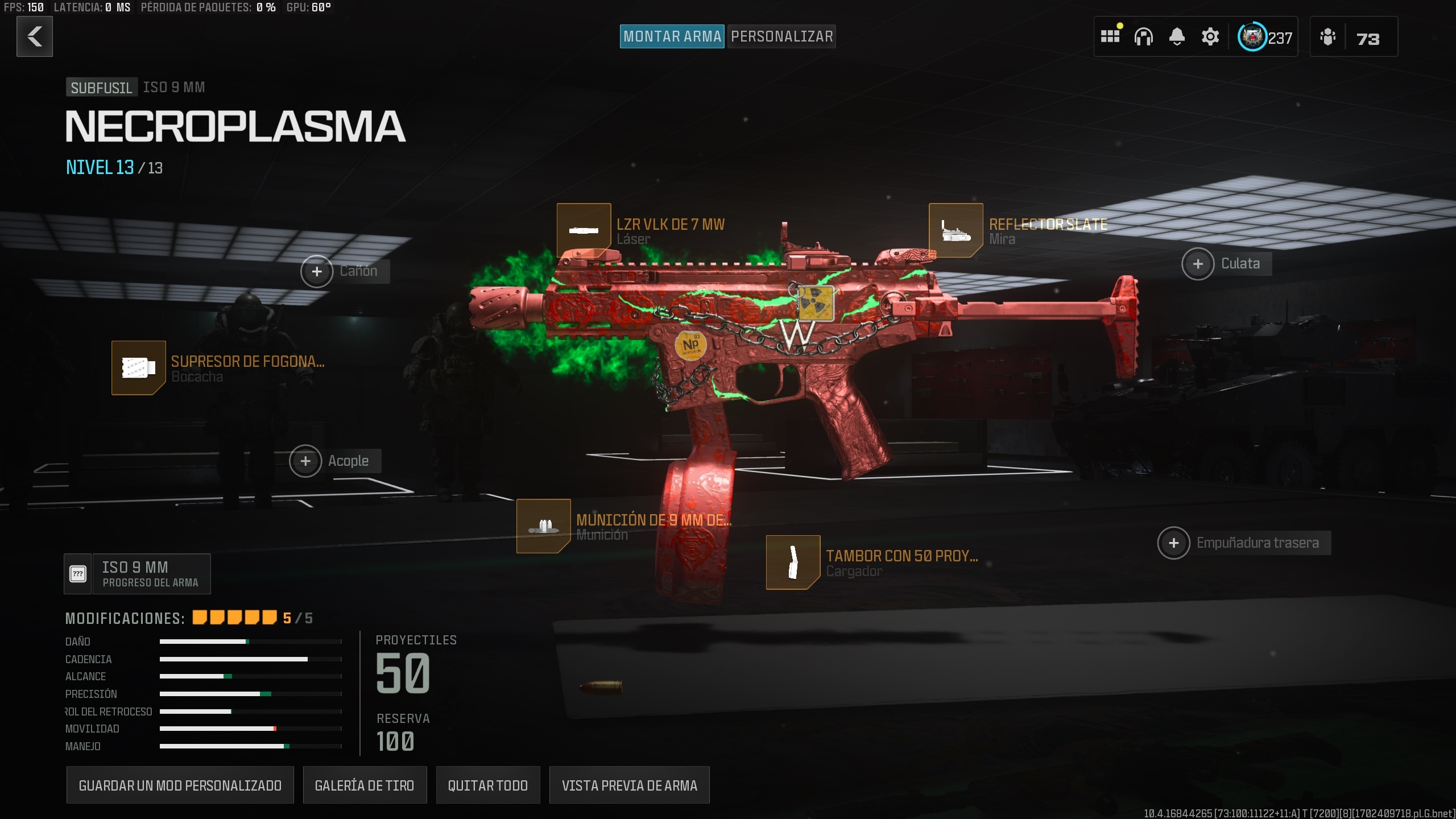 ISO 9 MM mejor clase para Warzone 3