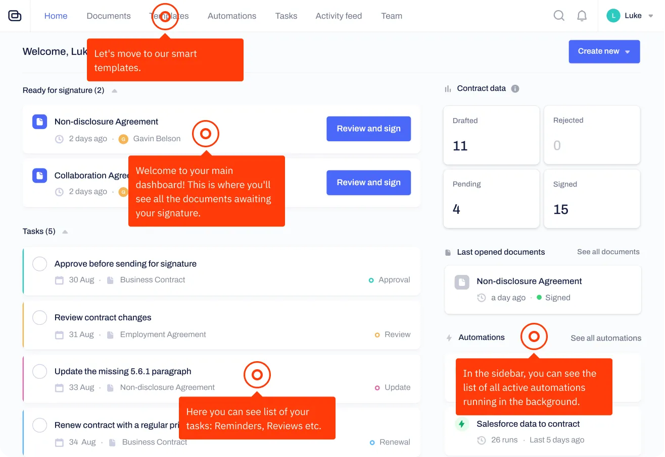 Demo Walkthrough | Contractbook