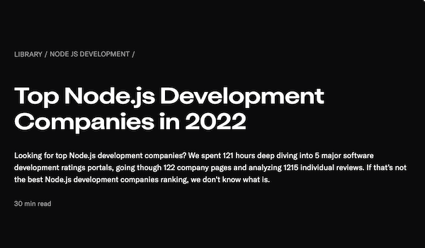 13 Top Node.js Development Companies in 2024