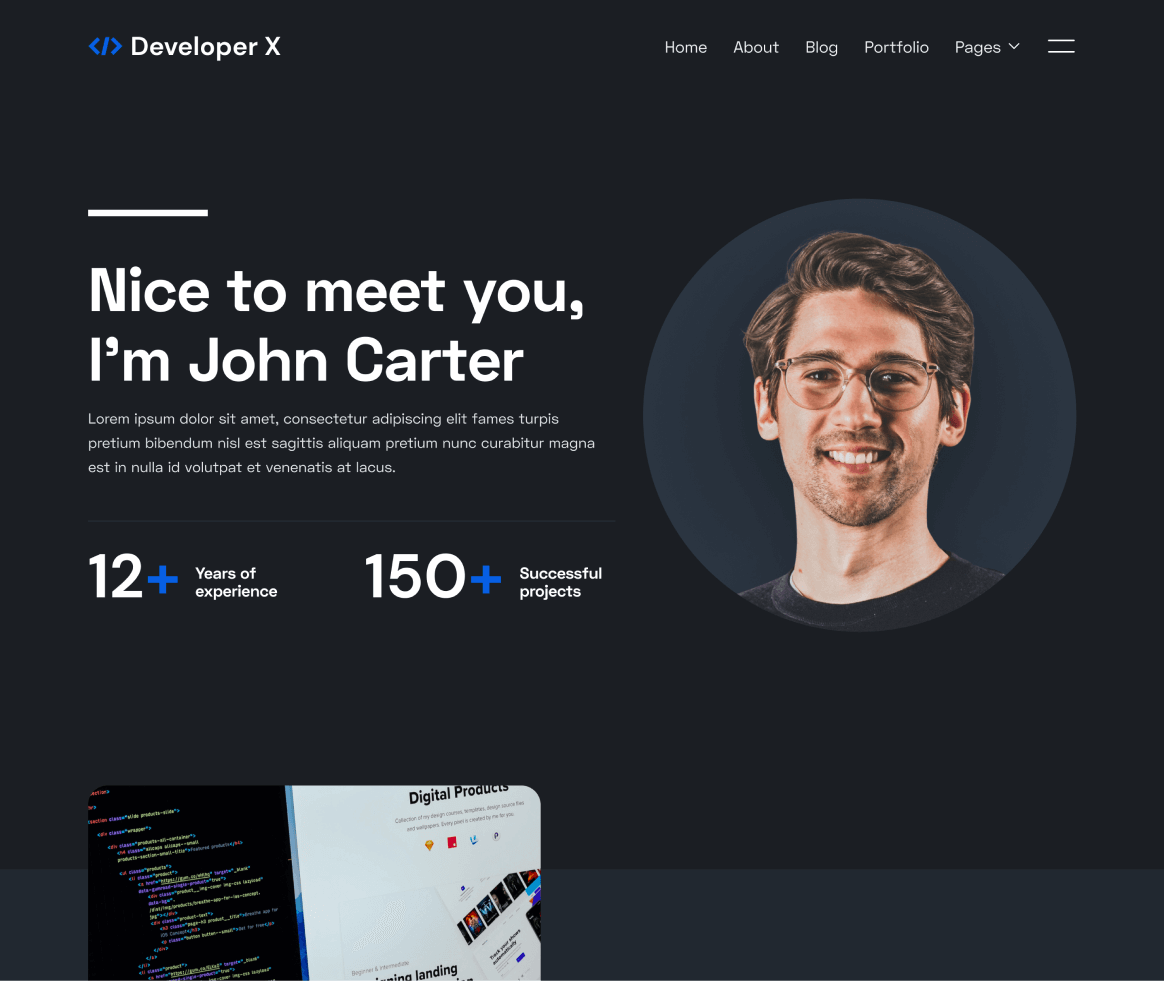 Developer X - Webflow Ecommerce website template