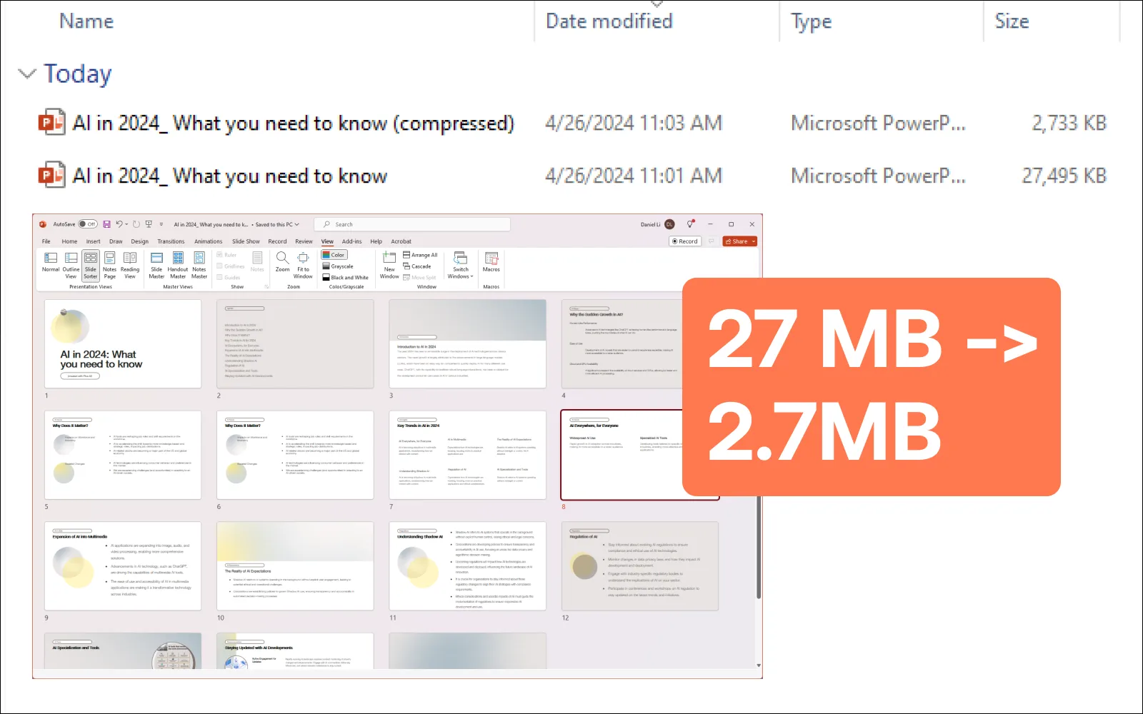 Free PowerPoint Compressor | Plus AI