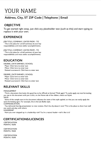 Storeman Resume Template and Guide