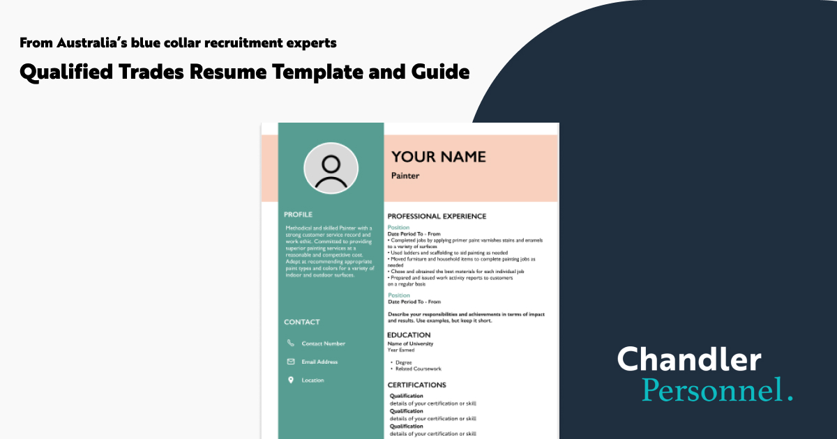Qualified Trades Resume Template and Guide