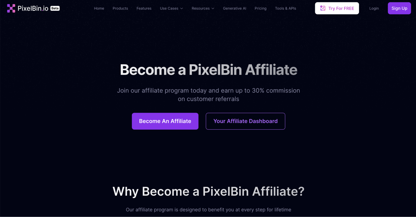 Become a PixelBin Affiliate
