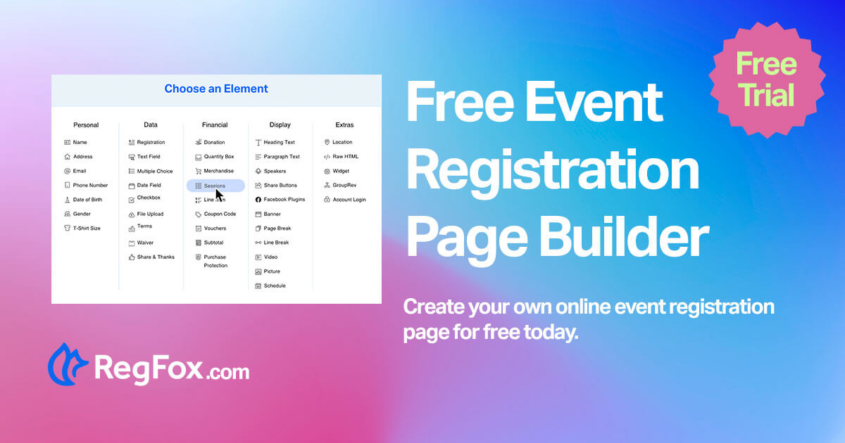 Free Event Registration Page Builder by RegFox