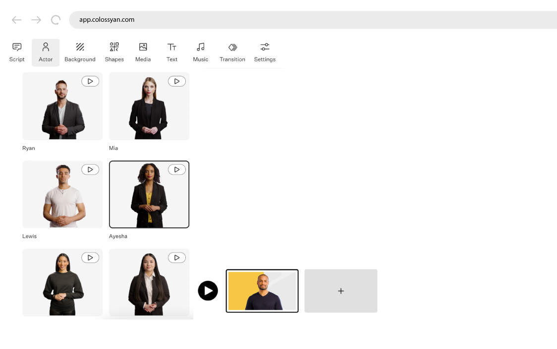 Create Studio-Quality Videos with a Large Choice of AI Avatars