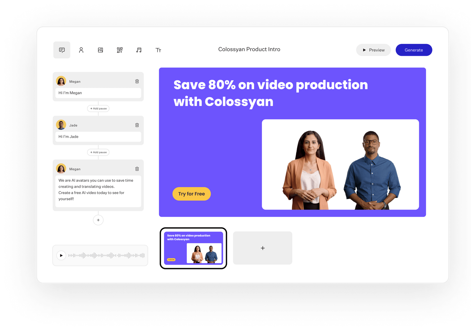 Create AI videos with Colossyan Creator