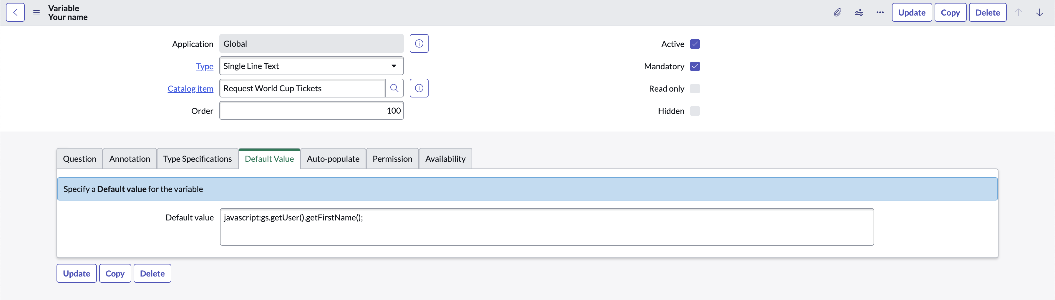 How To Auto Populate The Current User In ServiceNow | Snowycode
